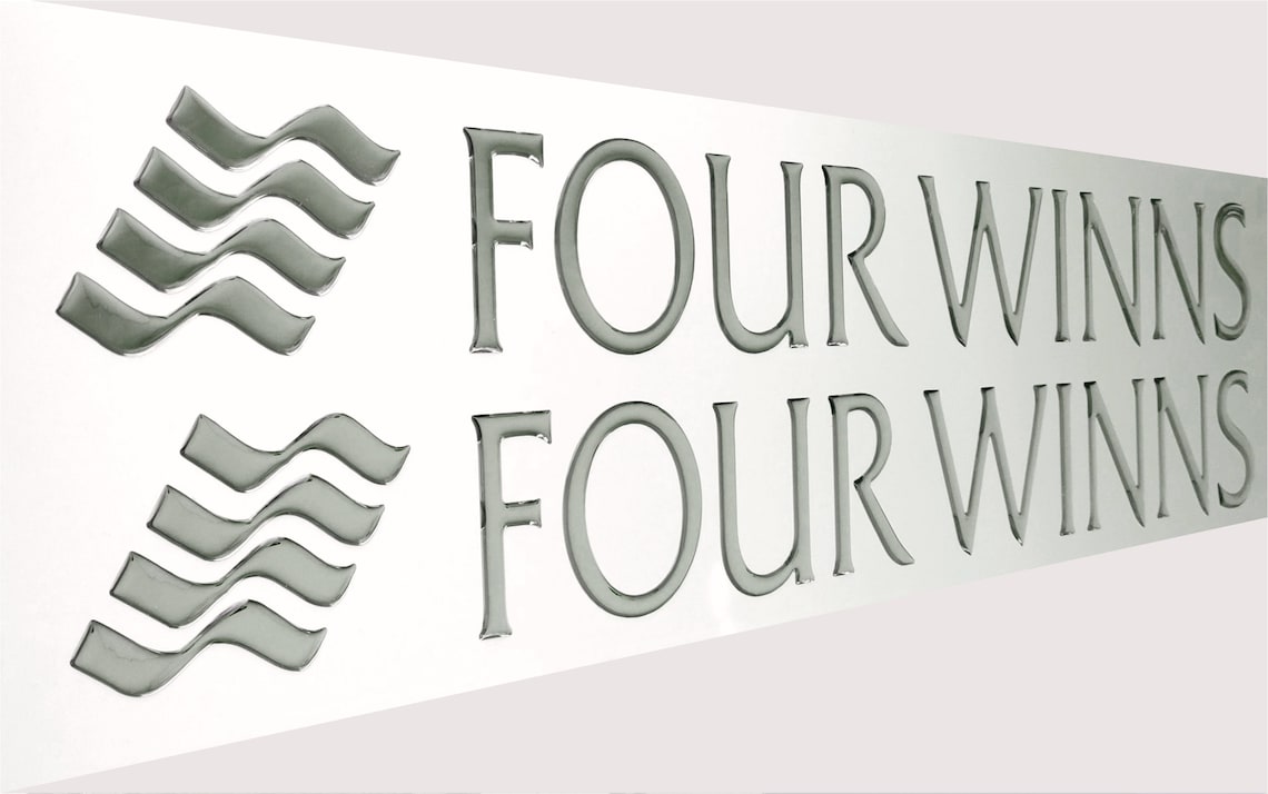 Four Winns Boat Emblems Domed Decals Stickers (set) - Etsy