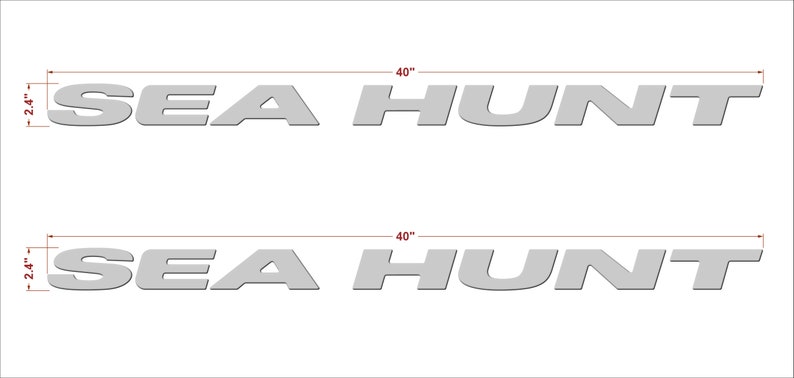 Sea Hunt Boat Emblem Domed Boat Decals Stickers set - Etsy