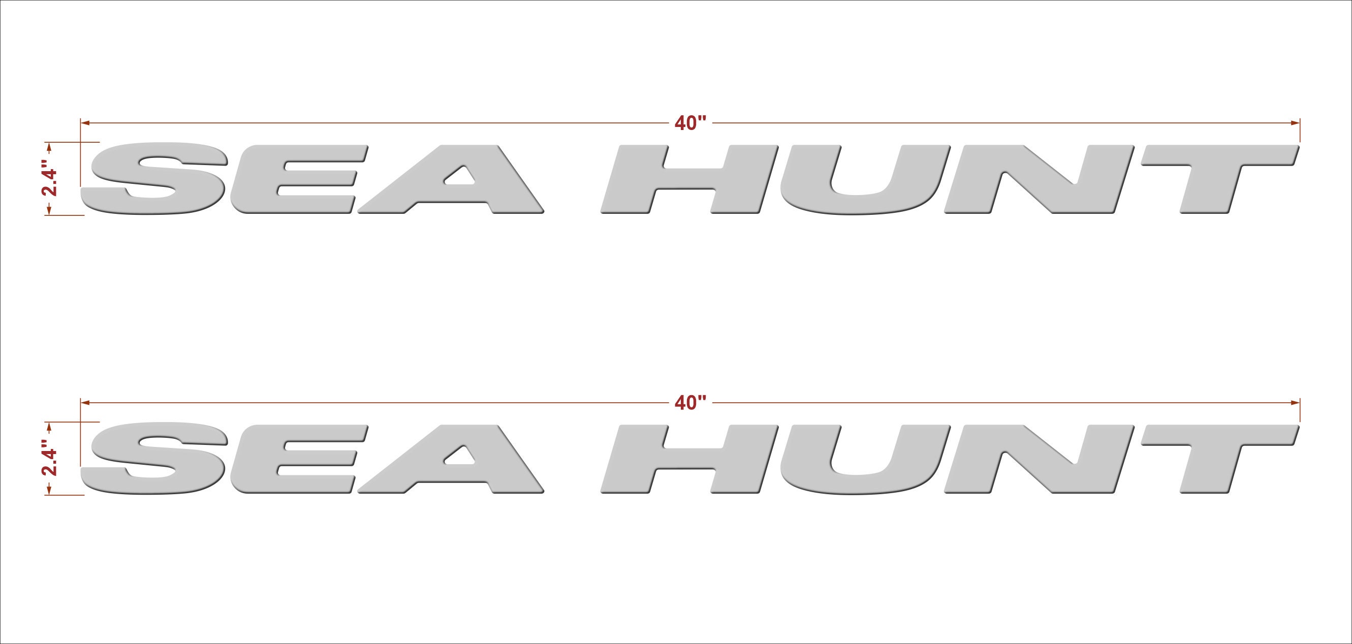 Sea Hunt Boat Emblem Domed Boat Decals Stickers set - Etsy