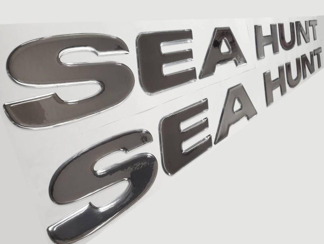 Sea Hunt Boat Emblem Domed Boat Decals Stickers (set) - Etsy