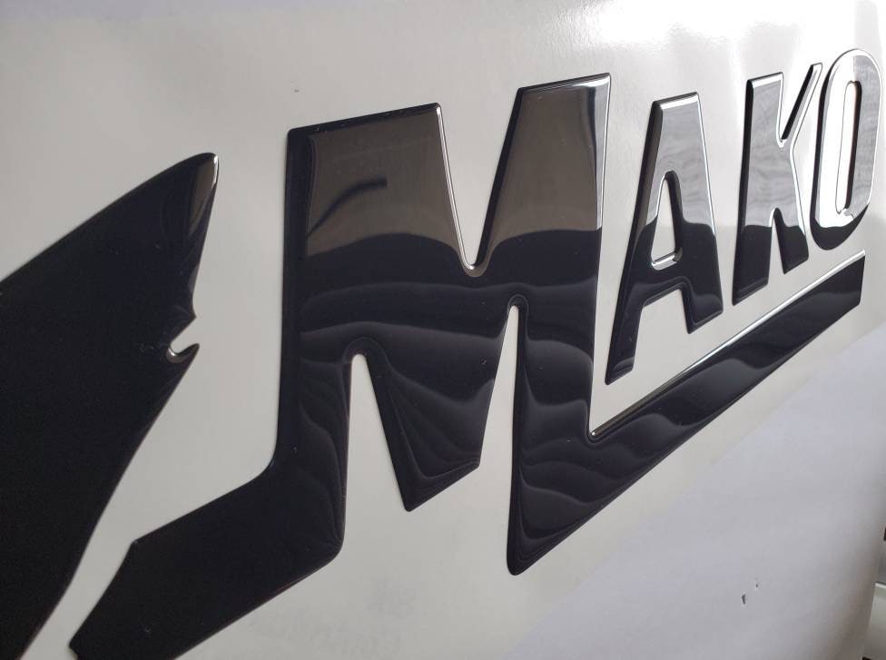 Mako 258 Boat Emblem Domed Decals Stickers set | Etsy Australia