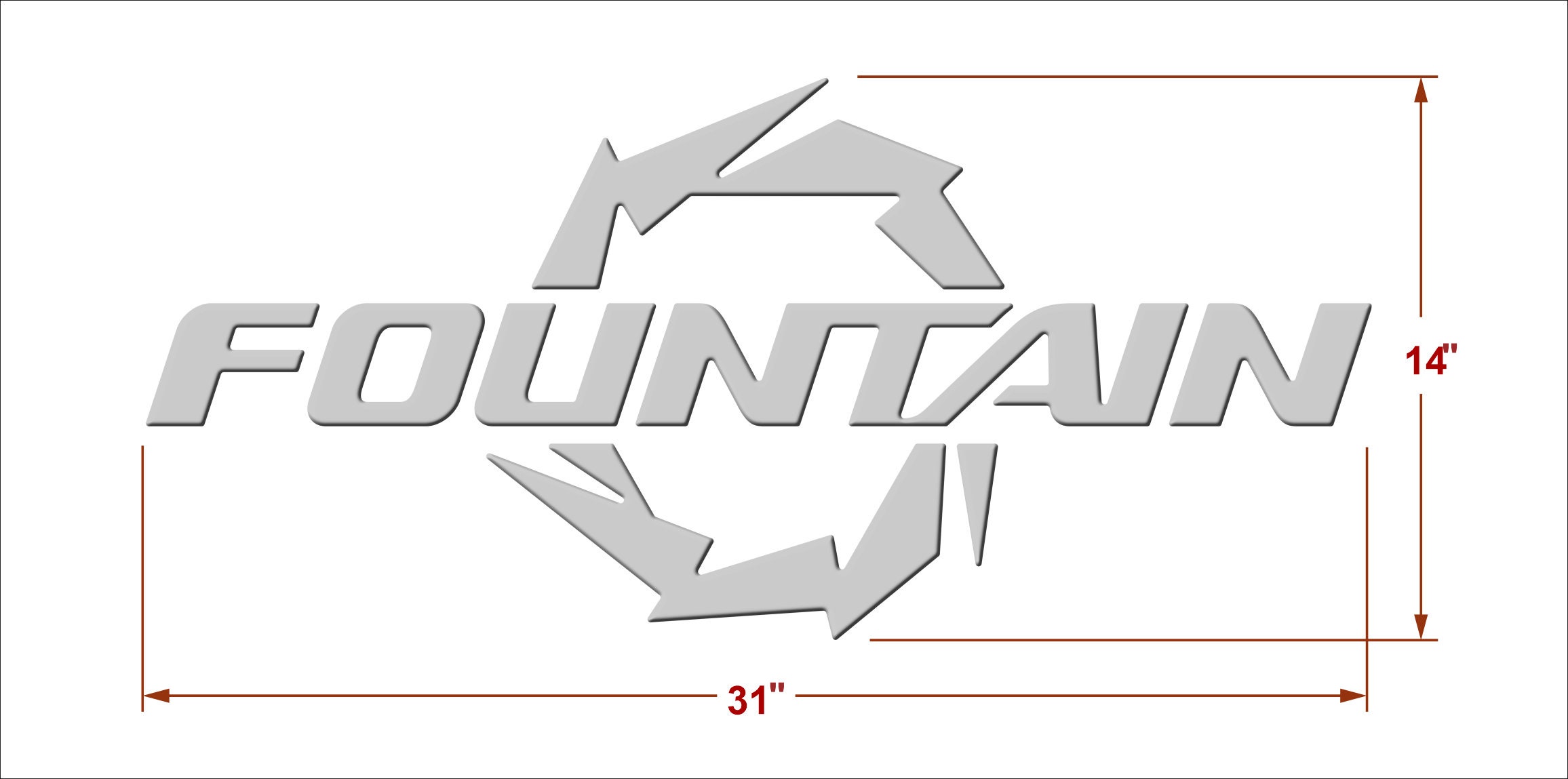 Fountain Boat Emblems 31" Domed Decals (set) - Etsy