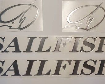 Mustang Boat Emblems Domed Decals Logo Stickers Chrome set | Etsy