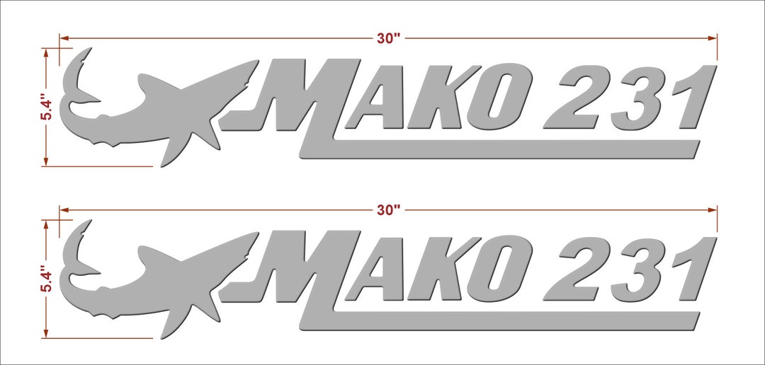 Mako 231 Boat Emblem Domed Decals Stickers (set) - Etsy