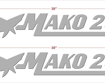 Mako Boat Emblem Domed Decals Stickers set - Etsy