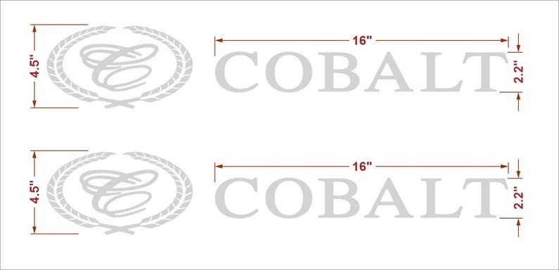 Cobalt Boat Emblems16" Domed Decals (set) - Etsy