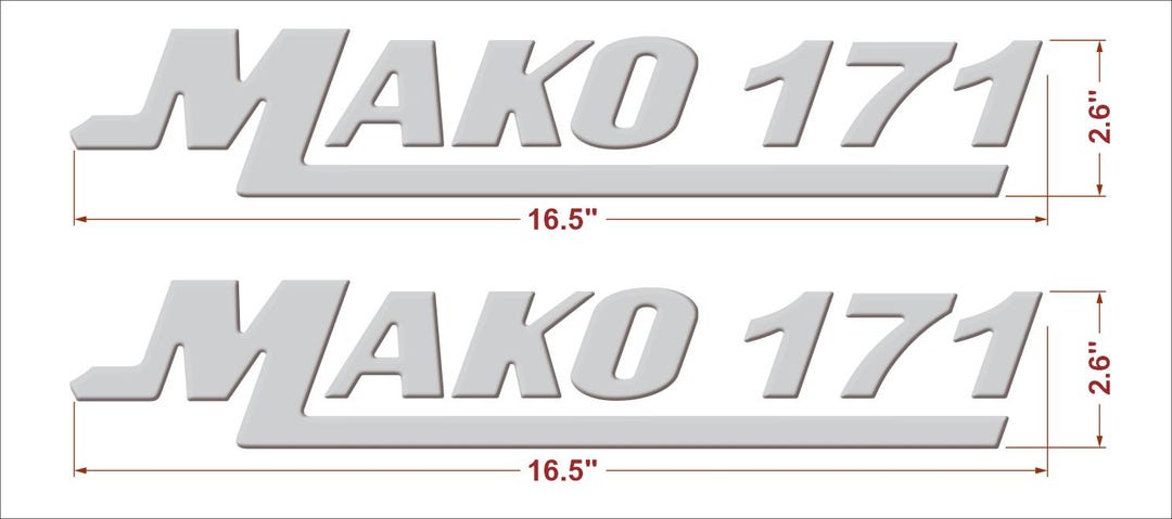 Mako 171 Boat Emblem Domed Decals Stickers (set) - Etsy