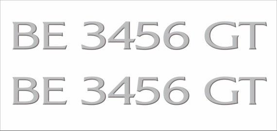 Bennington Font Boat Registration Numbers Decals Domed - Etsy