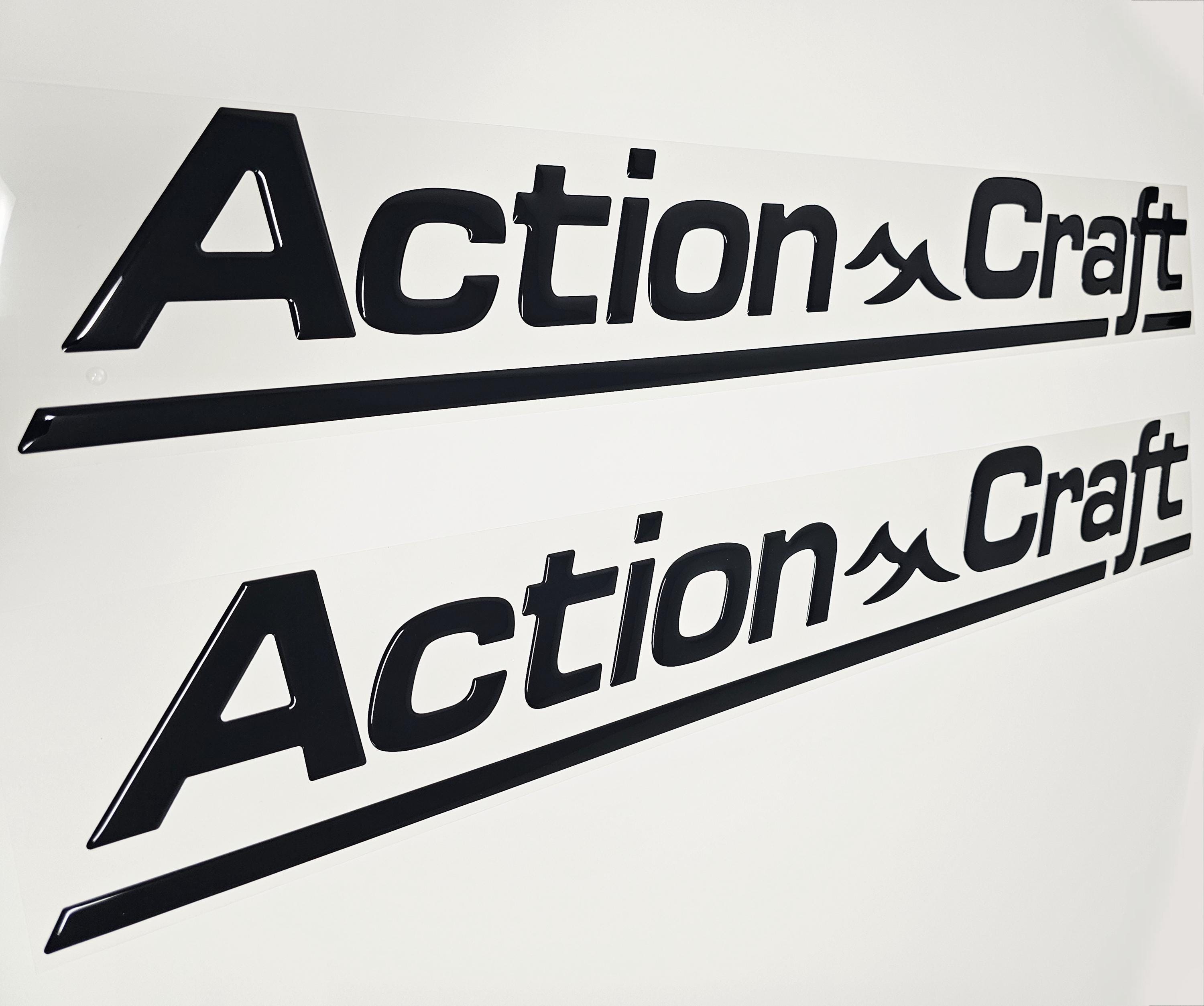 Action Craft Boat Emblems Domed Decals Stickers (set) - Etsy