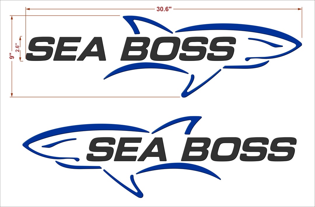 Sea Boss Emblem Domed Decals Stickers set - Etsy
