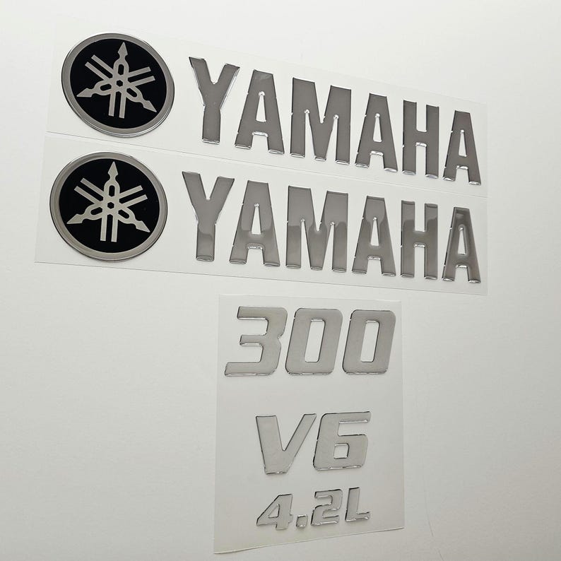 Yamaha V6 4.2 Emblem Domed Decals Stickers (set of Two) - Etsy