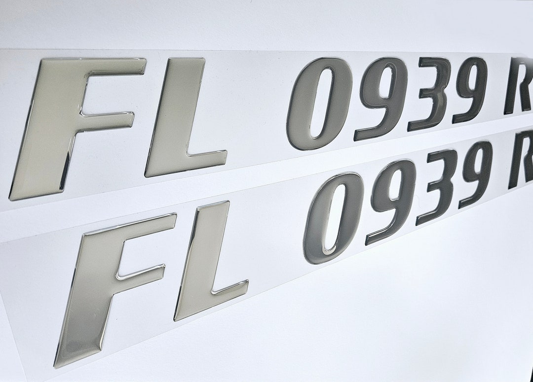 Chaparral Font Boat Registration Numbers Decals Domed Stickers (set) - Etsy