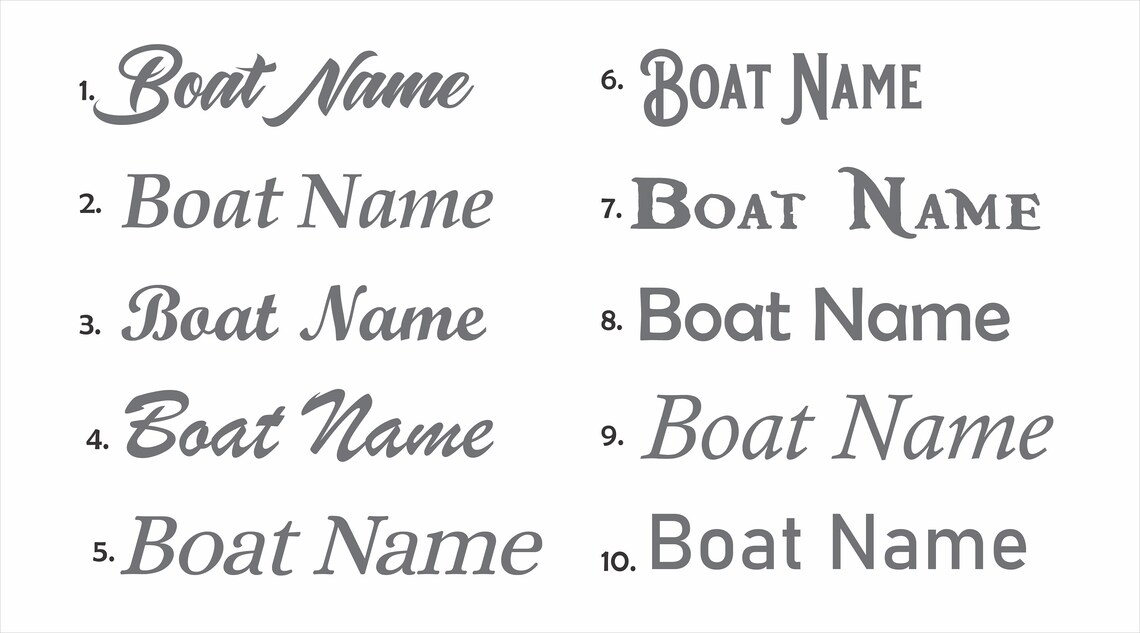 Custom Pontoon Name Chrome Raised Domed Decals Stickers SET | Etsy