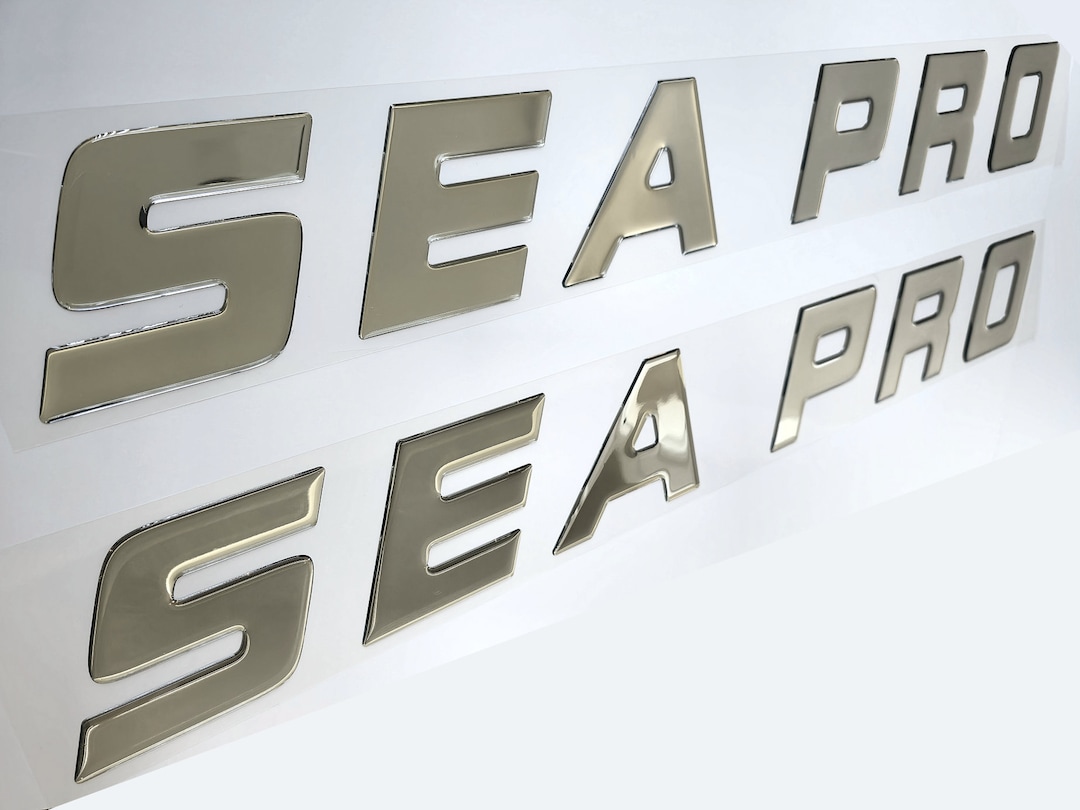Sea Pro Boat Emblem Domed Boat Decals Stickers (set) - Etsy