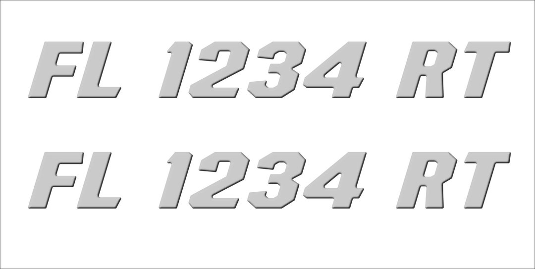 Pathfinder Font Boat Registration Numbers Decals Domed - Etsy