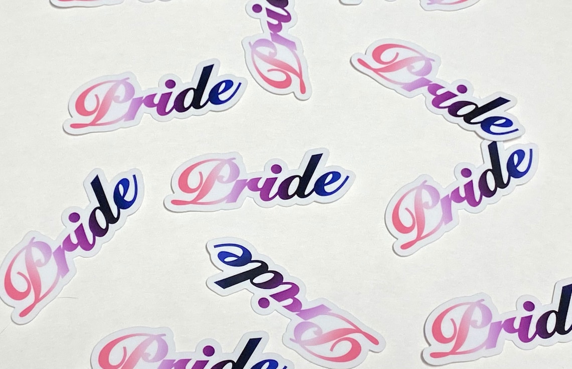 Gender fluid pride vinyl sticker set of 3 a handmade and | Etsy