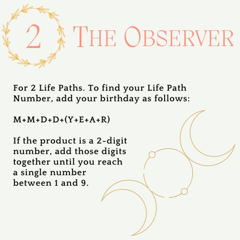 Life Path 2 Life Path Number Numerology Gift Birthday Gift - Etsy