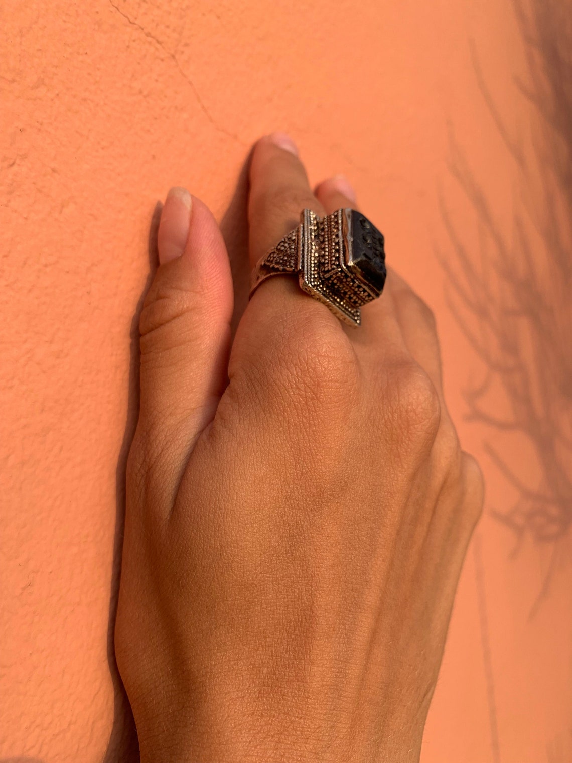 Vintage Moroccan Berber Amazigh Tribal Stamp Ring Handmade Authentic ...