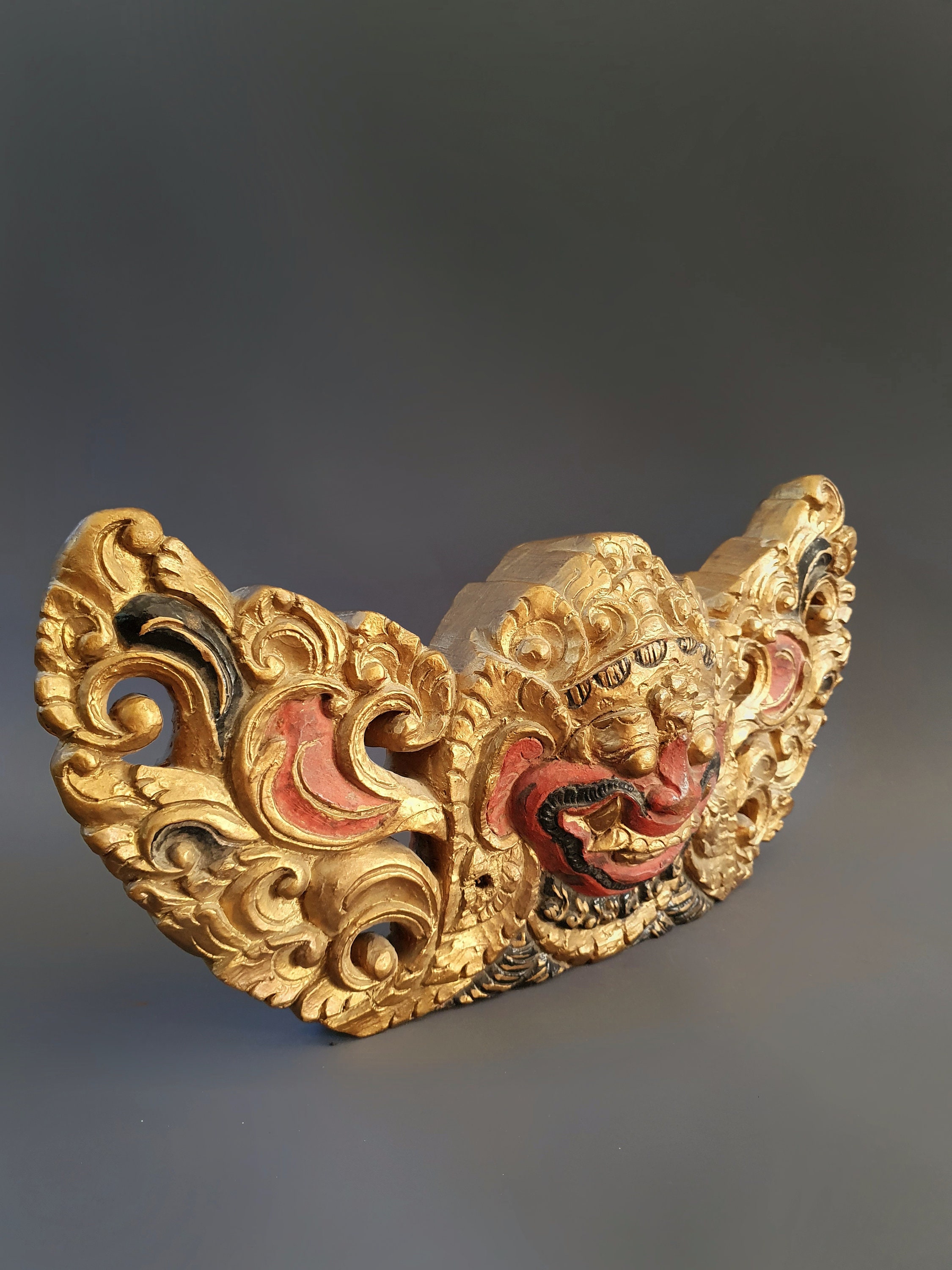 Large Old Balinese Kala Wood Carving Bali Indonesia - Etsy