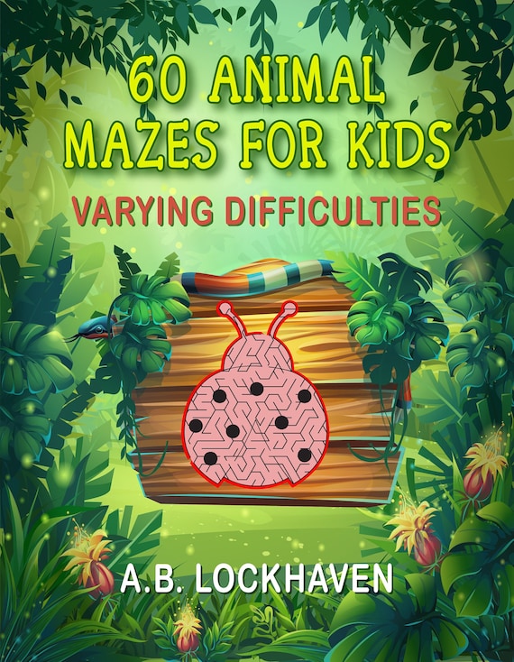 60 Animal Mazes for Kids A Fun Coloring Activity Book for | Etsy