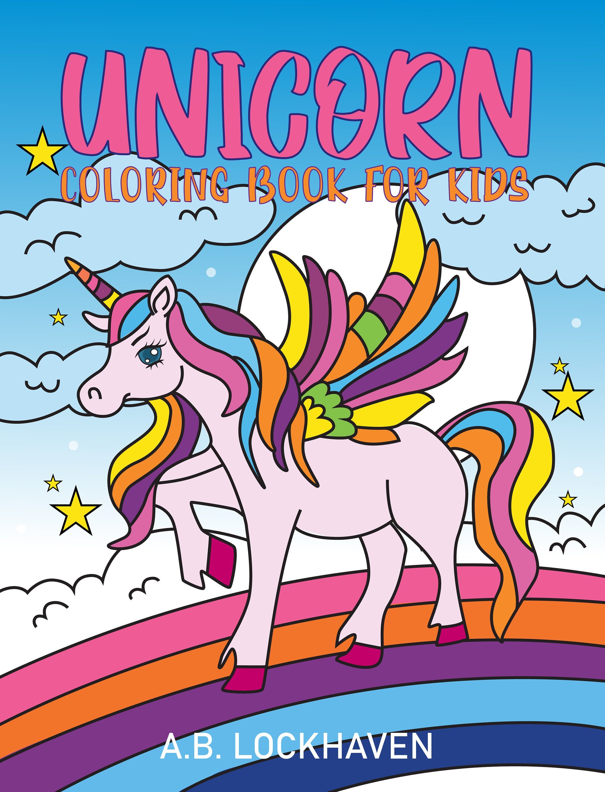 Unicorn Coloring Book for Kids: 50 Coloring Pages for Girls | Digital ...