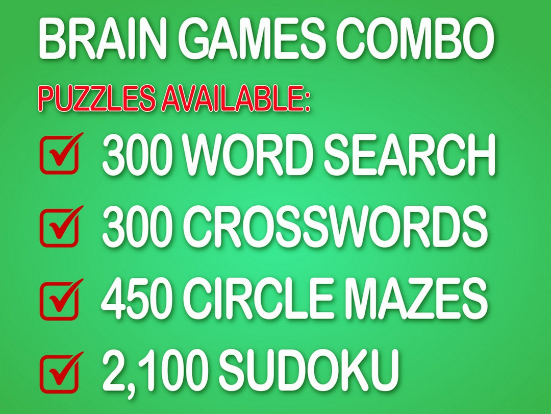 Brain Games Bundle: Word Search, Crosswords, Mazes, Sudoku (digital ...