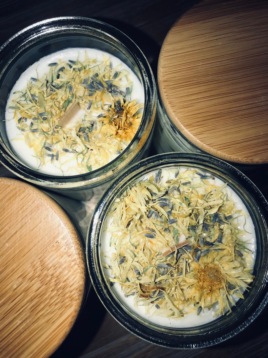 Calendula & Frankincense Organically Scented Candle, Floral Candle ...