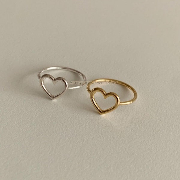 Open Heart Ring - Etsy