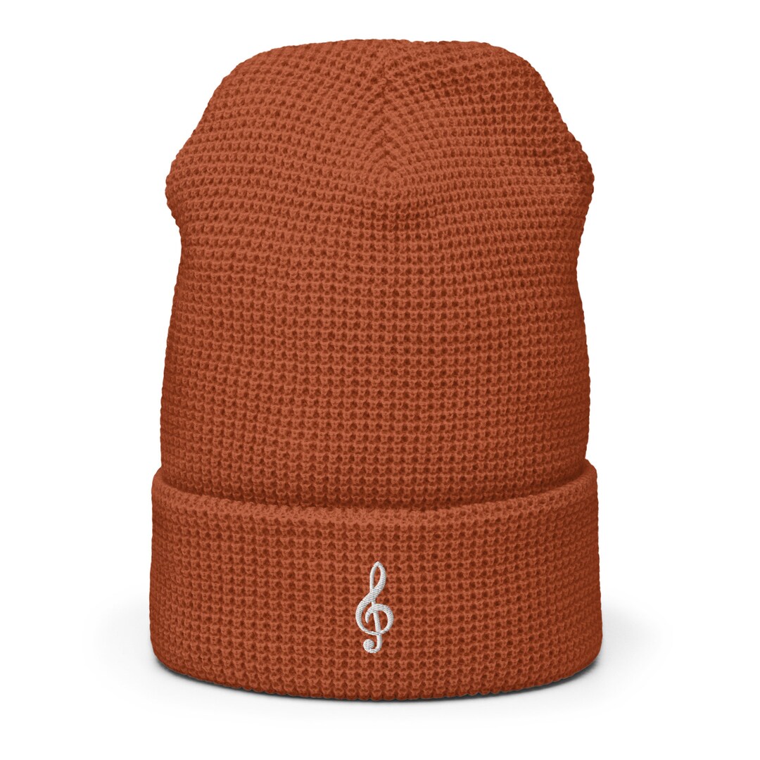 Waffle Beanie Music Note Gift Idea for Musician, Music Teacher ...