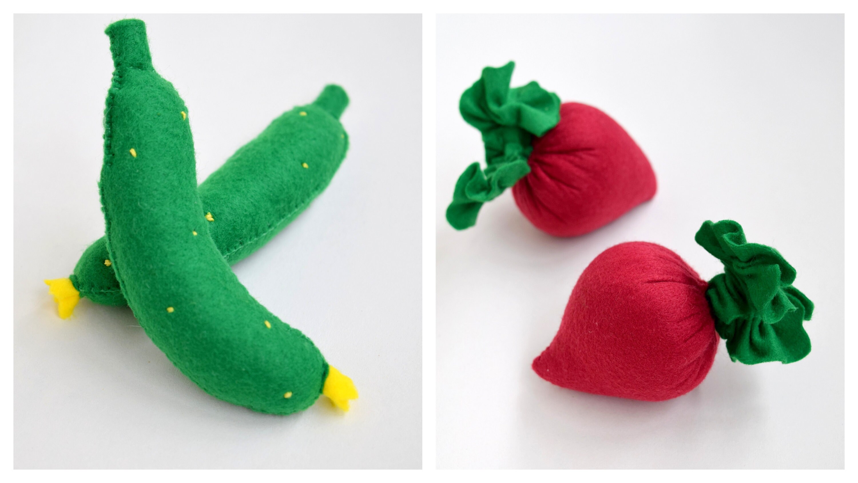 Vegetable Garden Play Set for Pretend Play, Felt Food Set for Kitchen ...