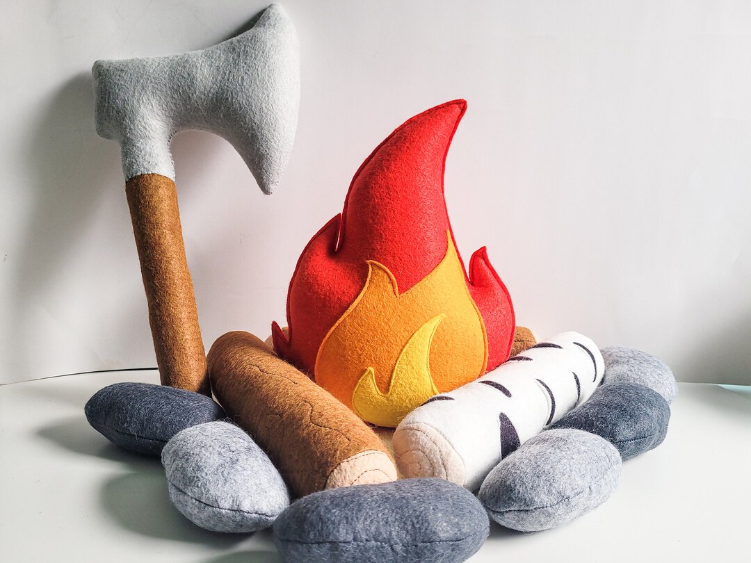 Campfire Play Set as Christmas Gift for Toddler Kids, Felt Campfire ...
