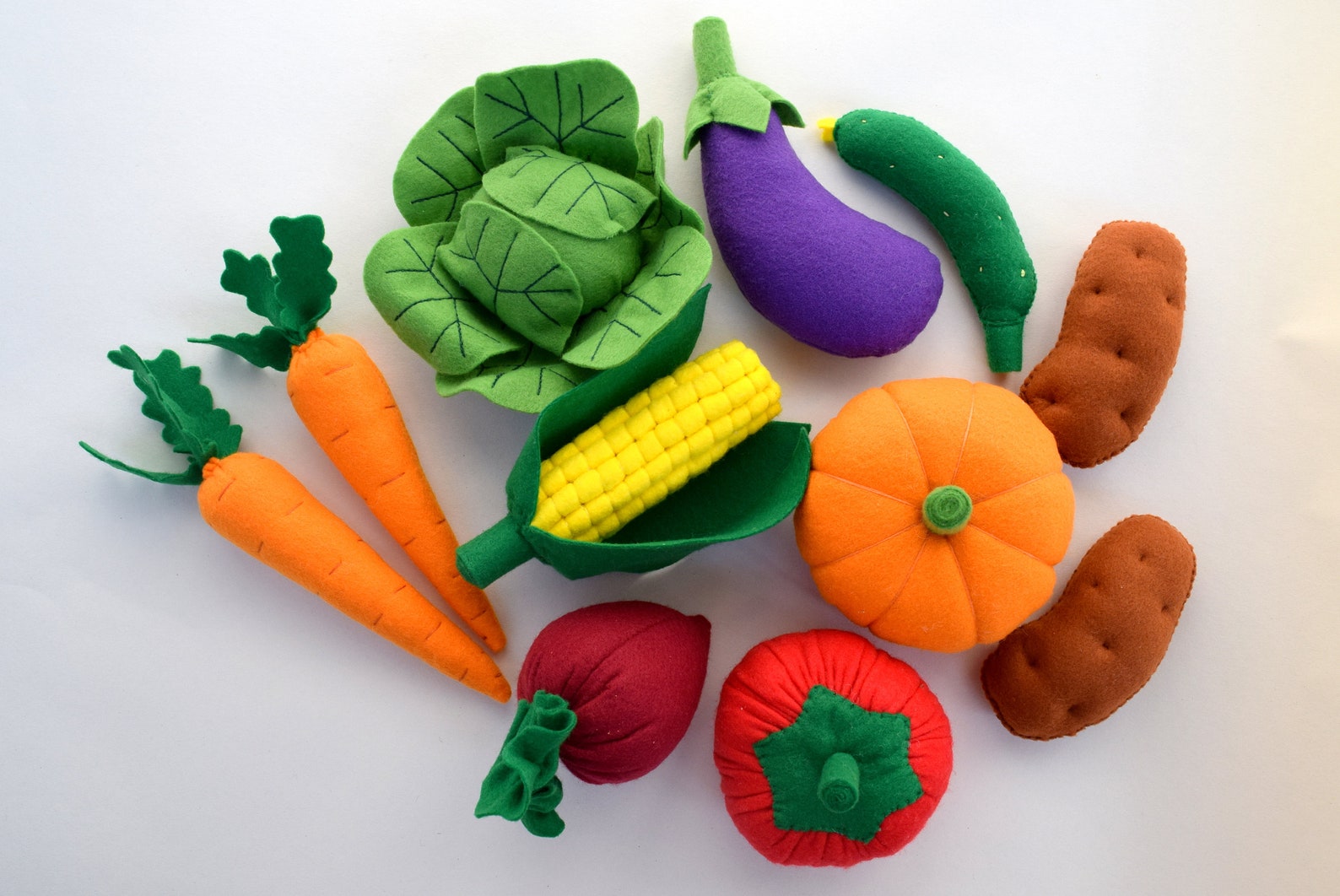 Vegetable Garden Play Set for Pretend Play Felt Food Set for - Etsy Canada