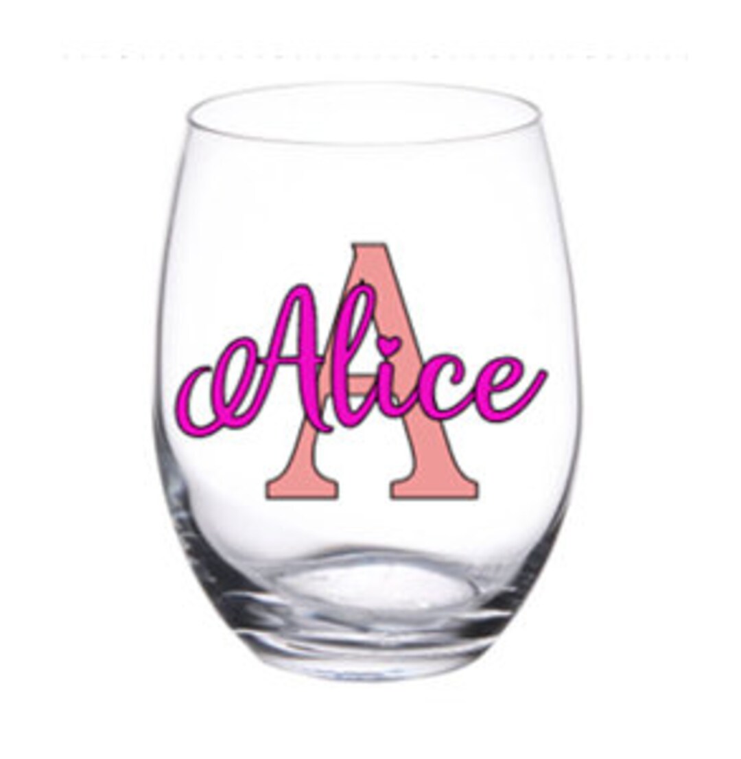 Personalized Stemless Wine Glasses Personalized Wine Glasses Custom