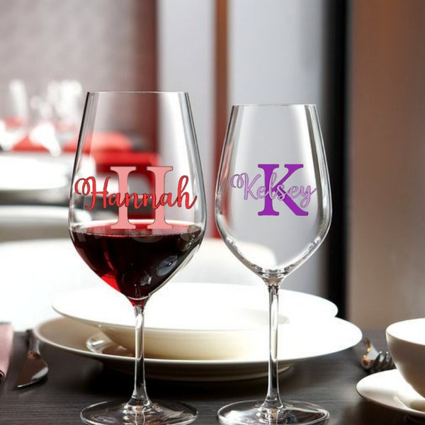 Monogrammed Glasses - Etsy