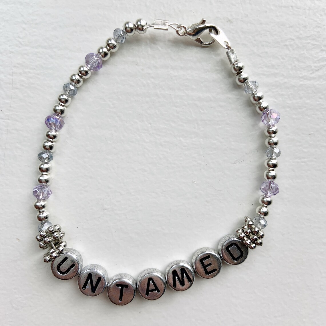 Custom Word Beaded Bracelet - Etsy