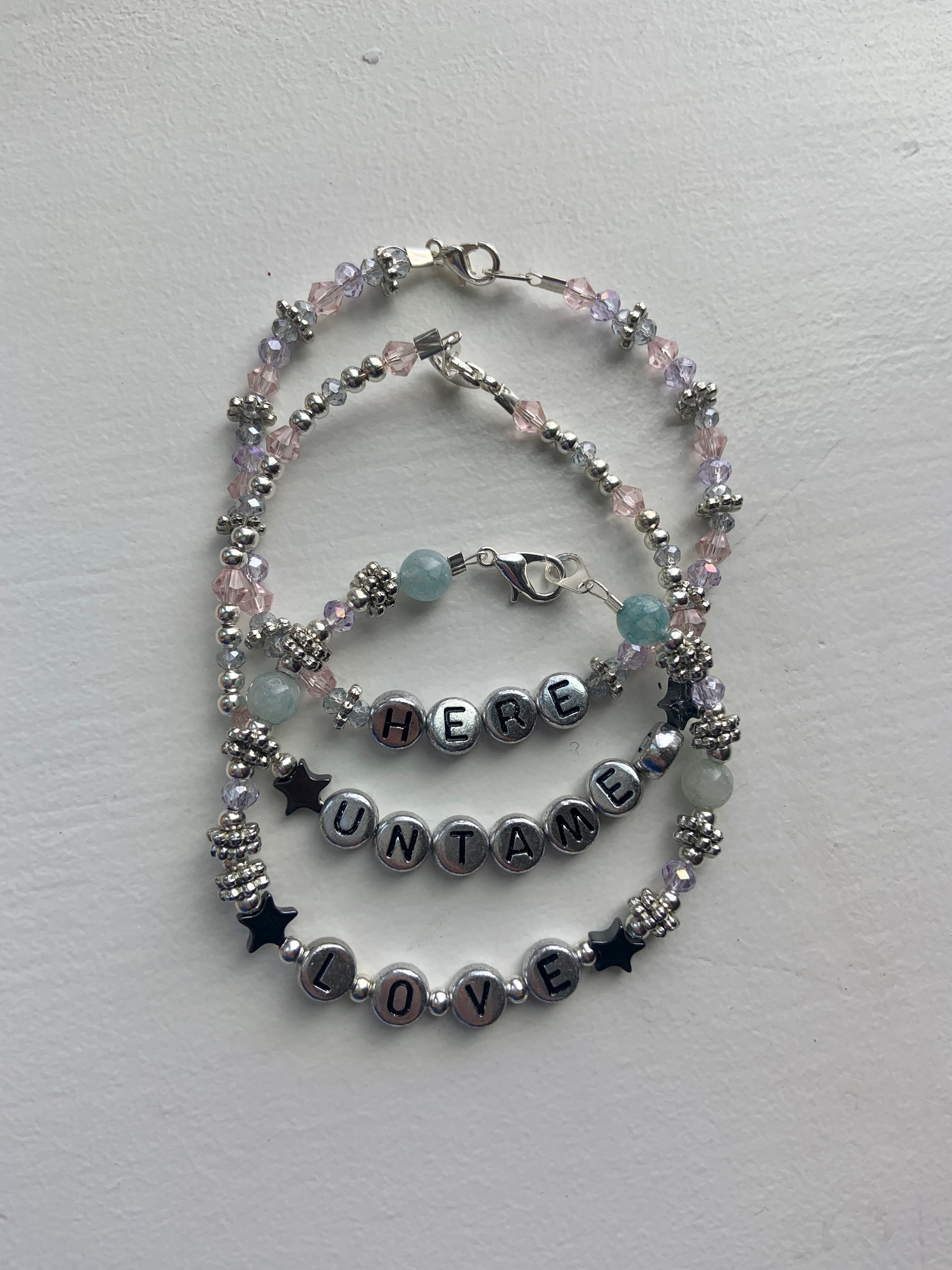 Custom Word Beaded Bracelet - Etsy