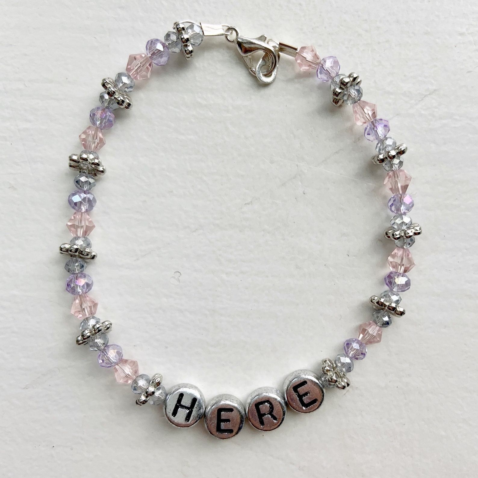 Custom Word Beaded Bracelet - Etsy