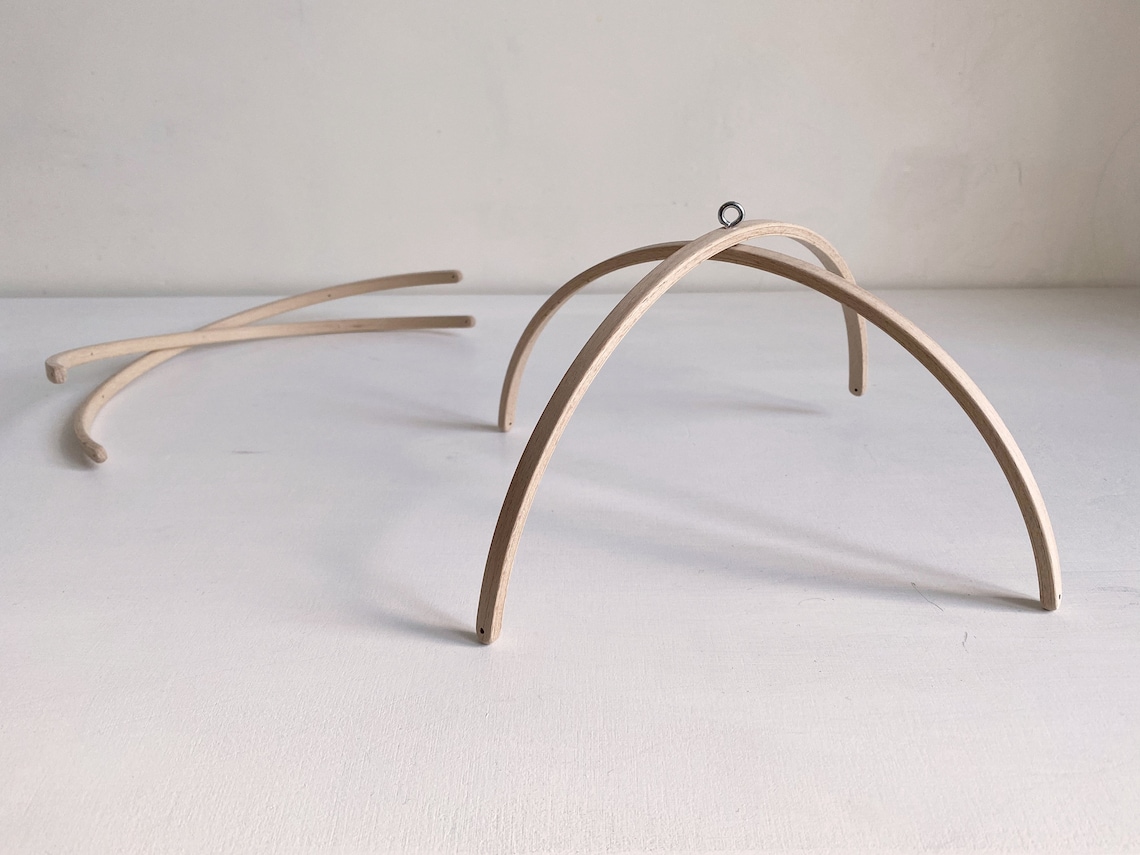 Wooden Mobile Hanger / Wooden Mobile Frame/ Baby Mobile Kit / DIY Baby ...