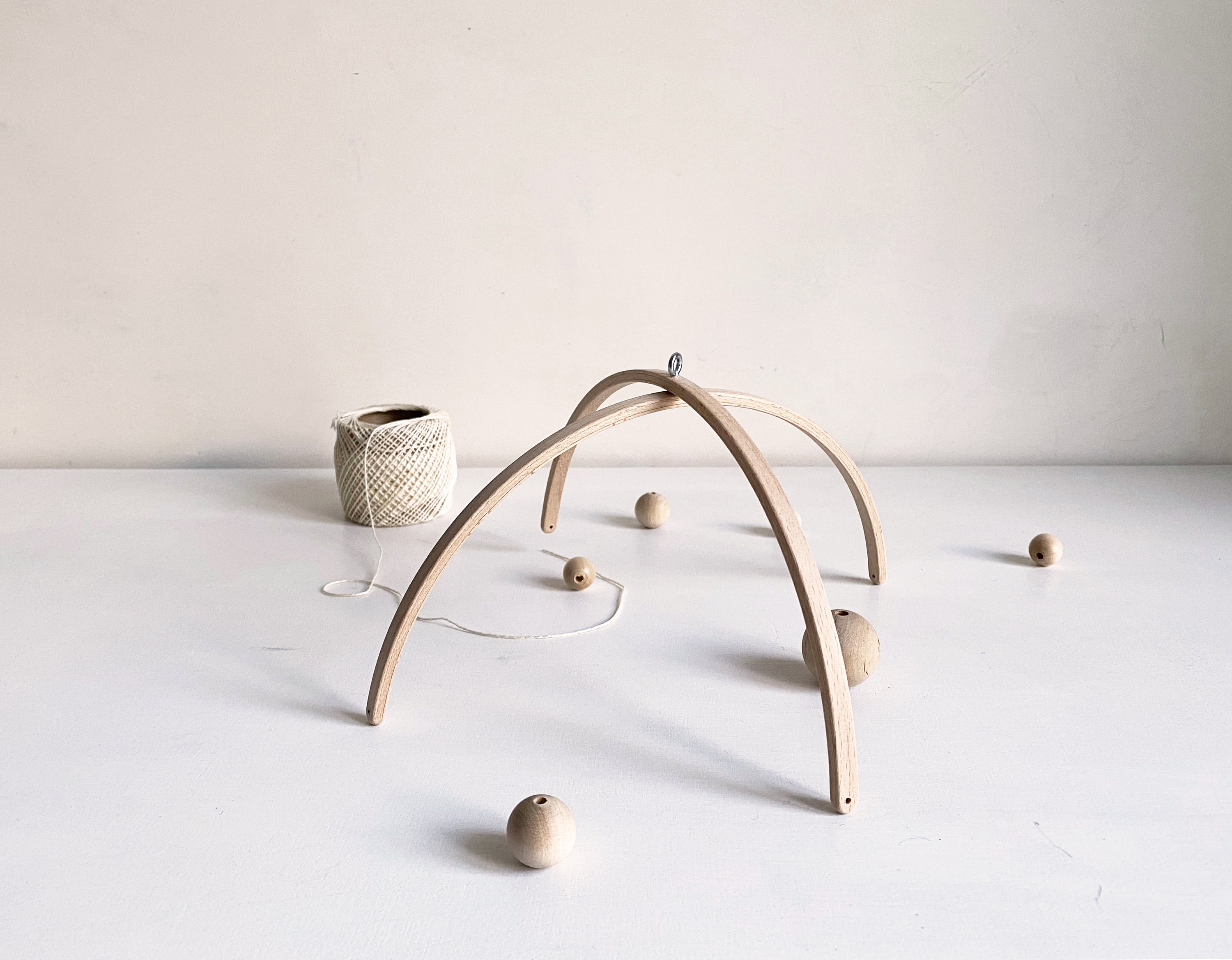 Wooden Mobile Hanger / Wooden Mobile Frame/ Baby Mobile Kit / DIY Baby ...