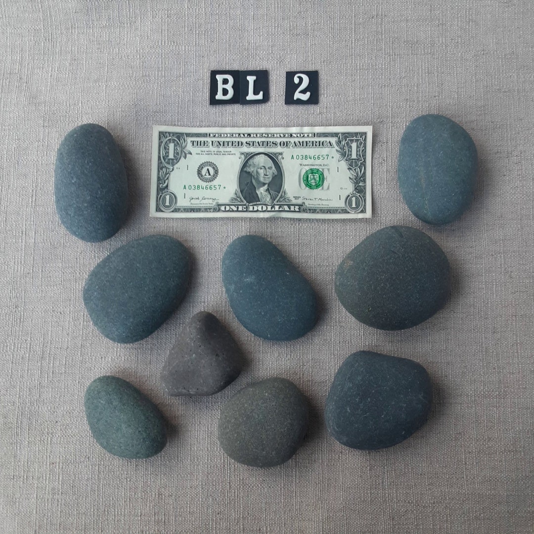9 Large Smooth Black Rocks. the Rocks You See Are the Ones - Etsy
