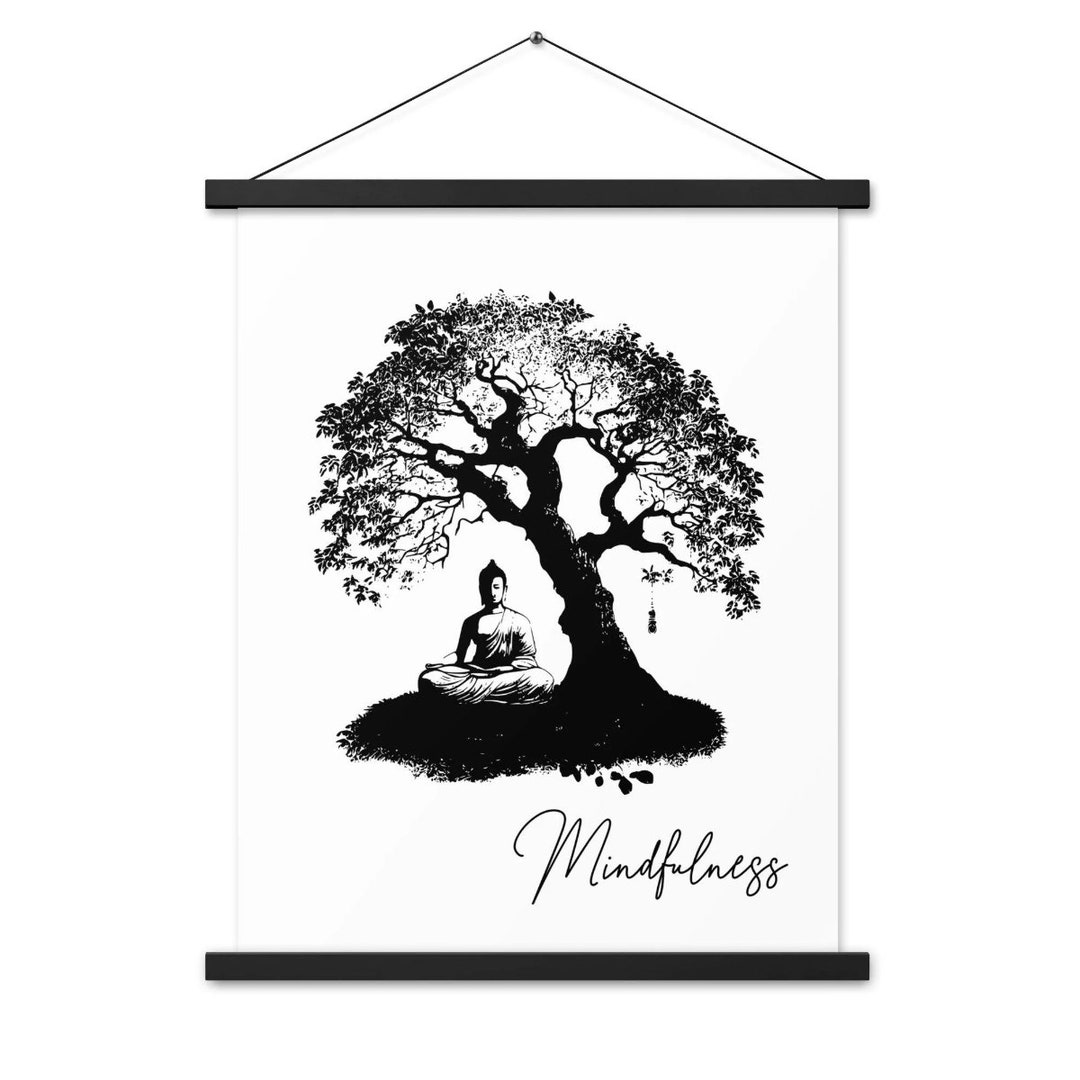 Buddha Meditating Under Bodhi Tree - Mindfulness Poster With Hangers - Etsy