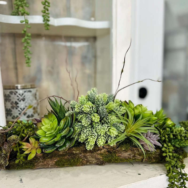 Faux Floral Arrangements in Container - Etsy