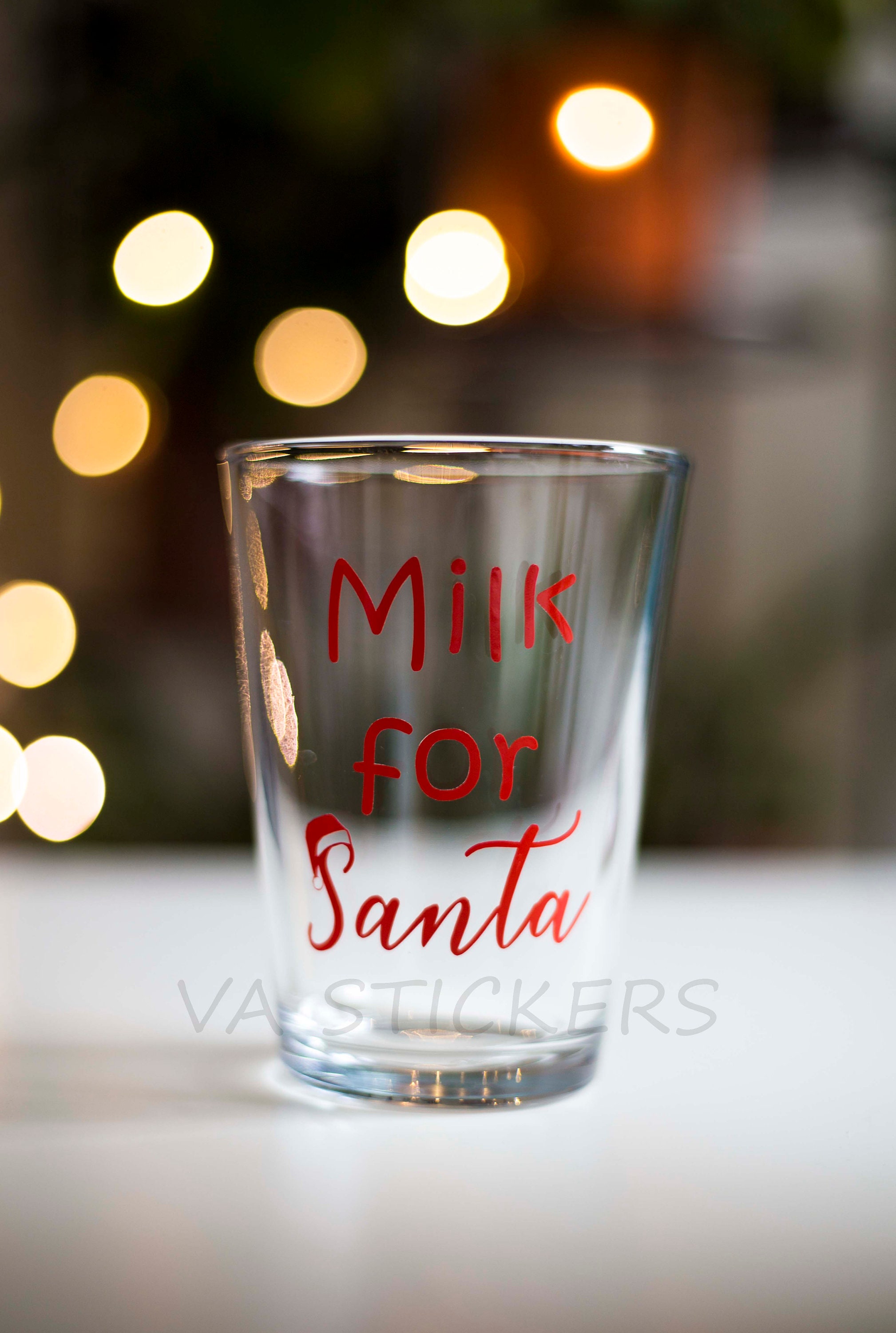 Milk for Santa Personalised Christmas Glass Christmas Glassware - Etsy