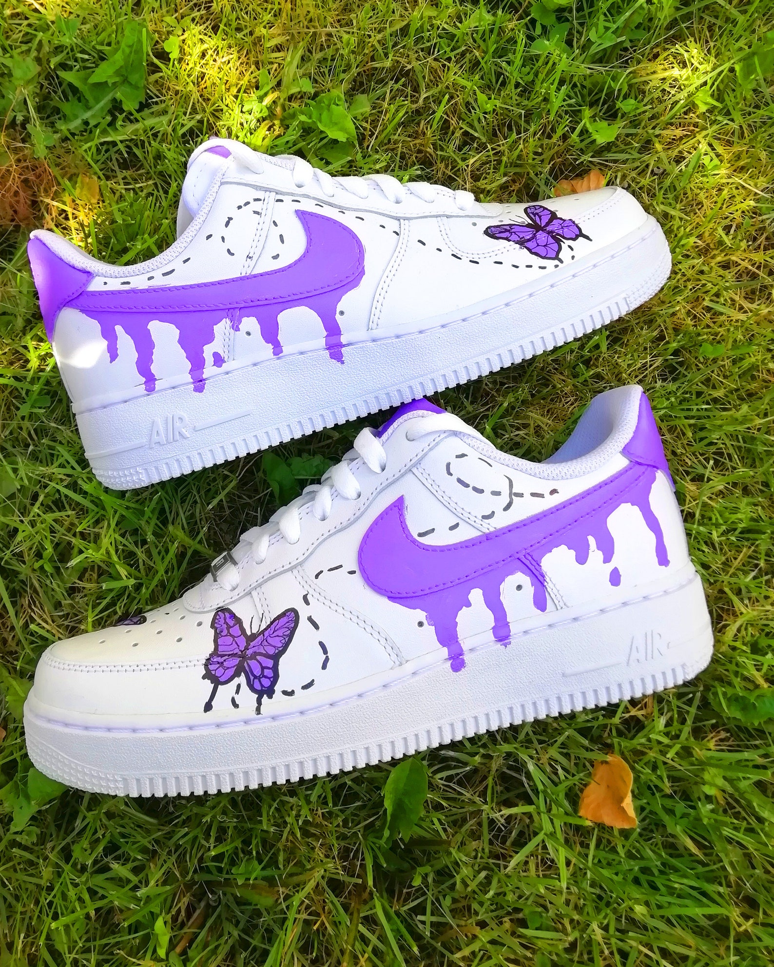 Butterfly Hand-painted Custom Sneakers Personalized - Etsy