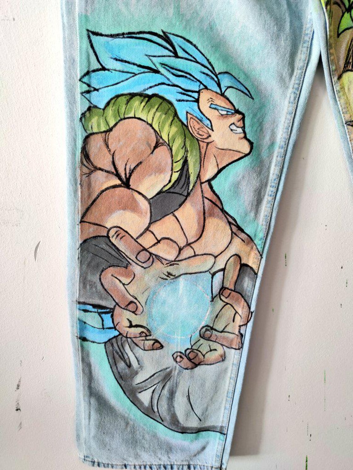 Anime Handmade Custom Jeans Manga Handpainted Denim Custom Anime ...