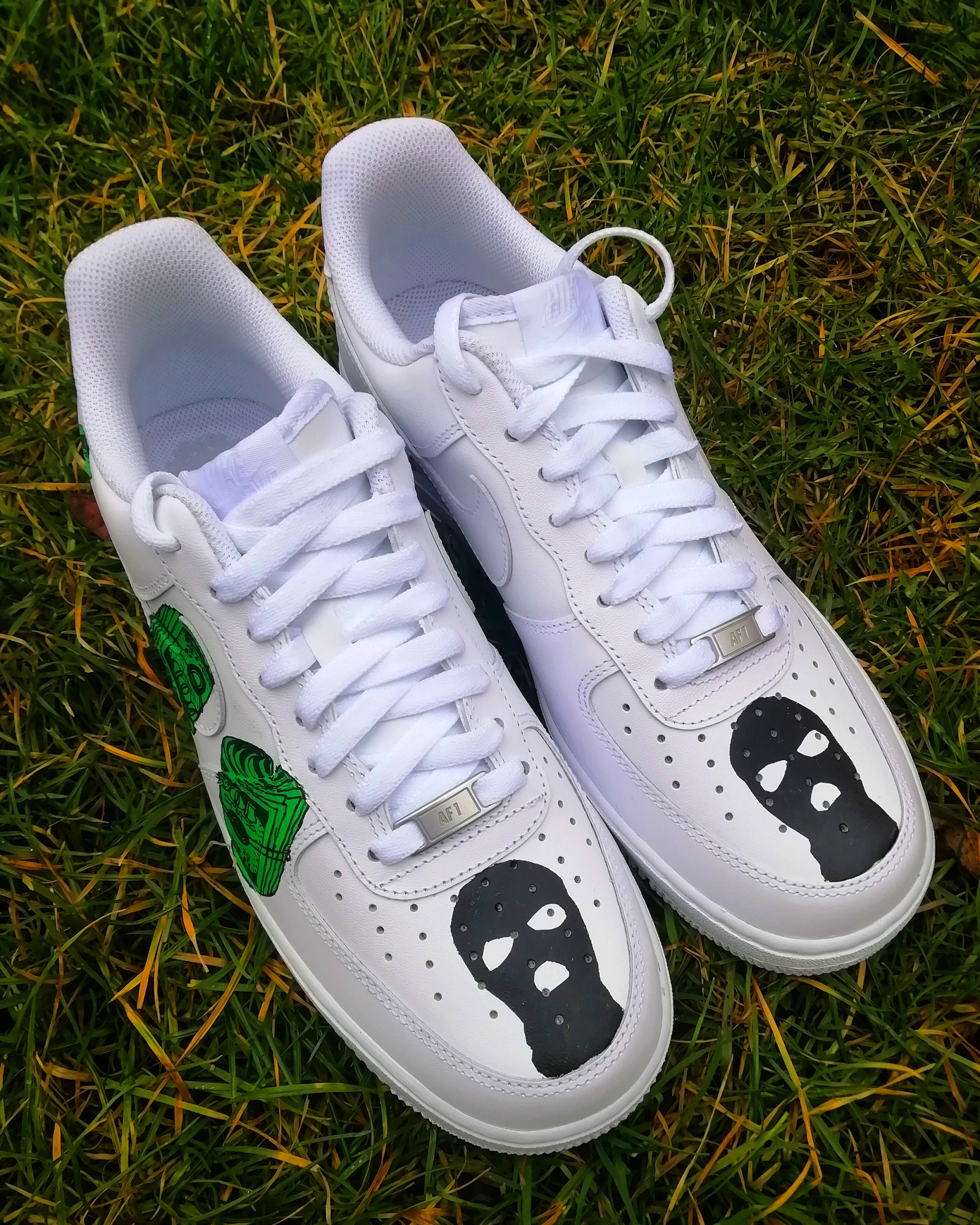 Gangsta Custom Air Force One for Stoner Hand-painted Custom Sneakers ...
