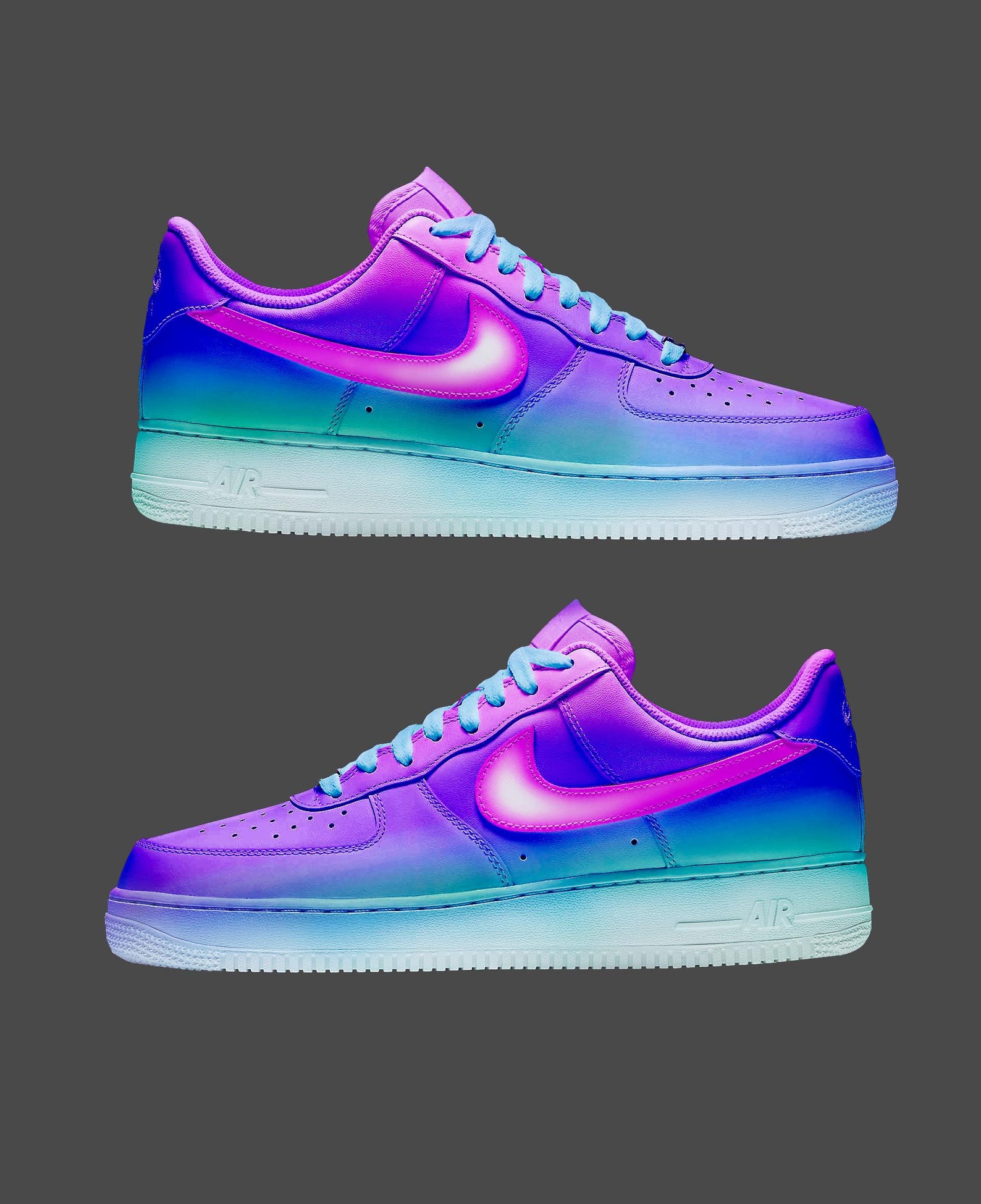 Sprite Lean Custom Air Force One Purple Drank Hand-painted Custom ...