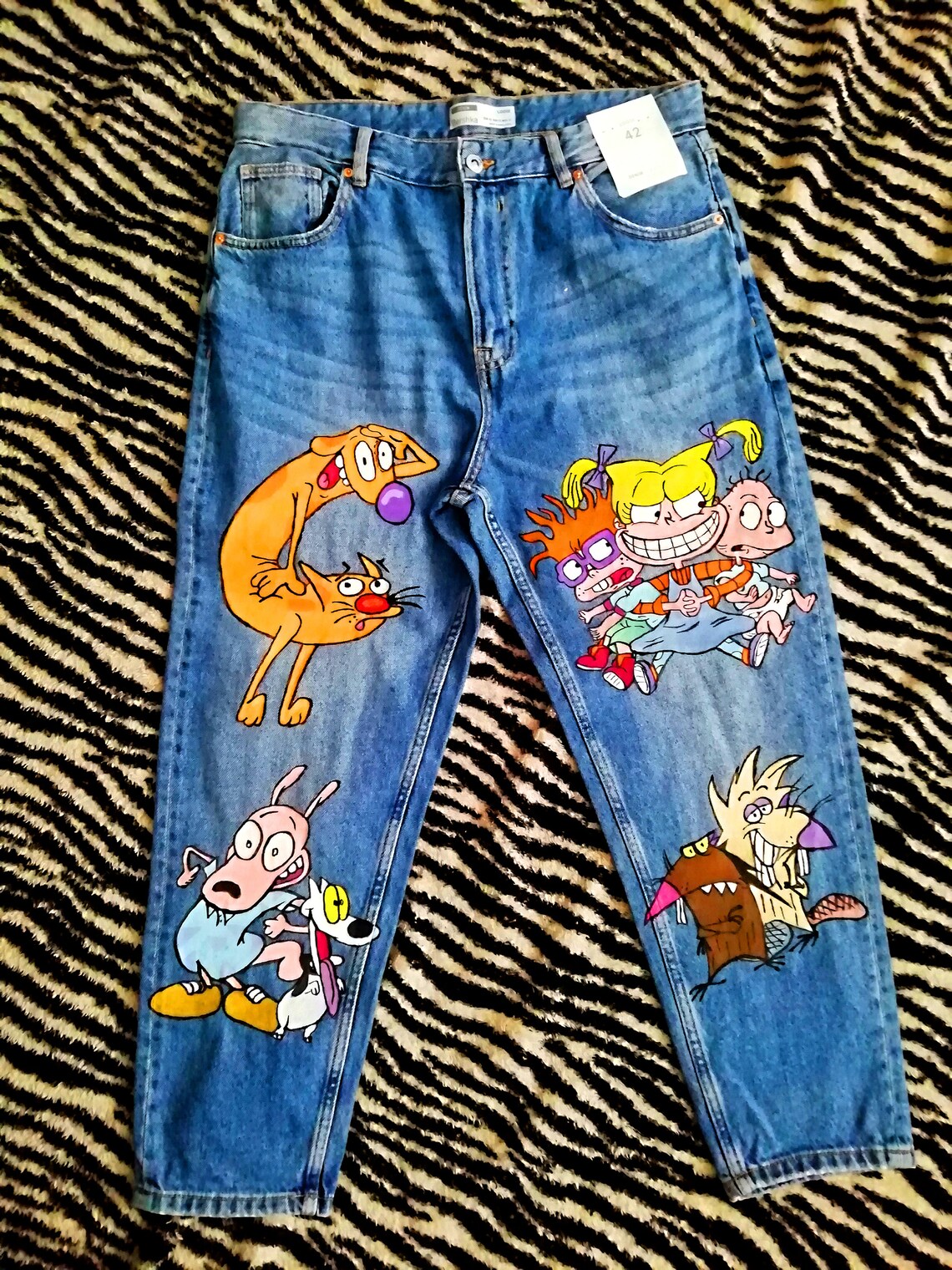 Anime Handmade Custom Jeans Manga Handpainted Denim Custom Anime ...
