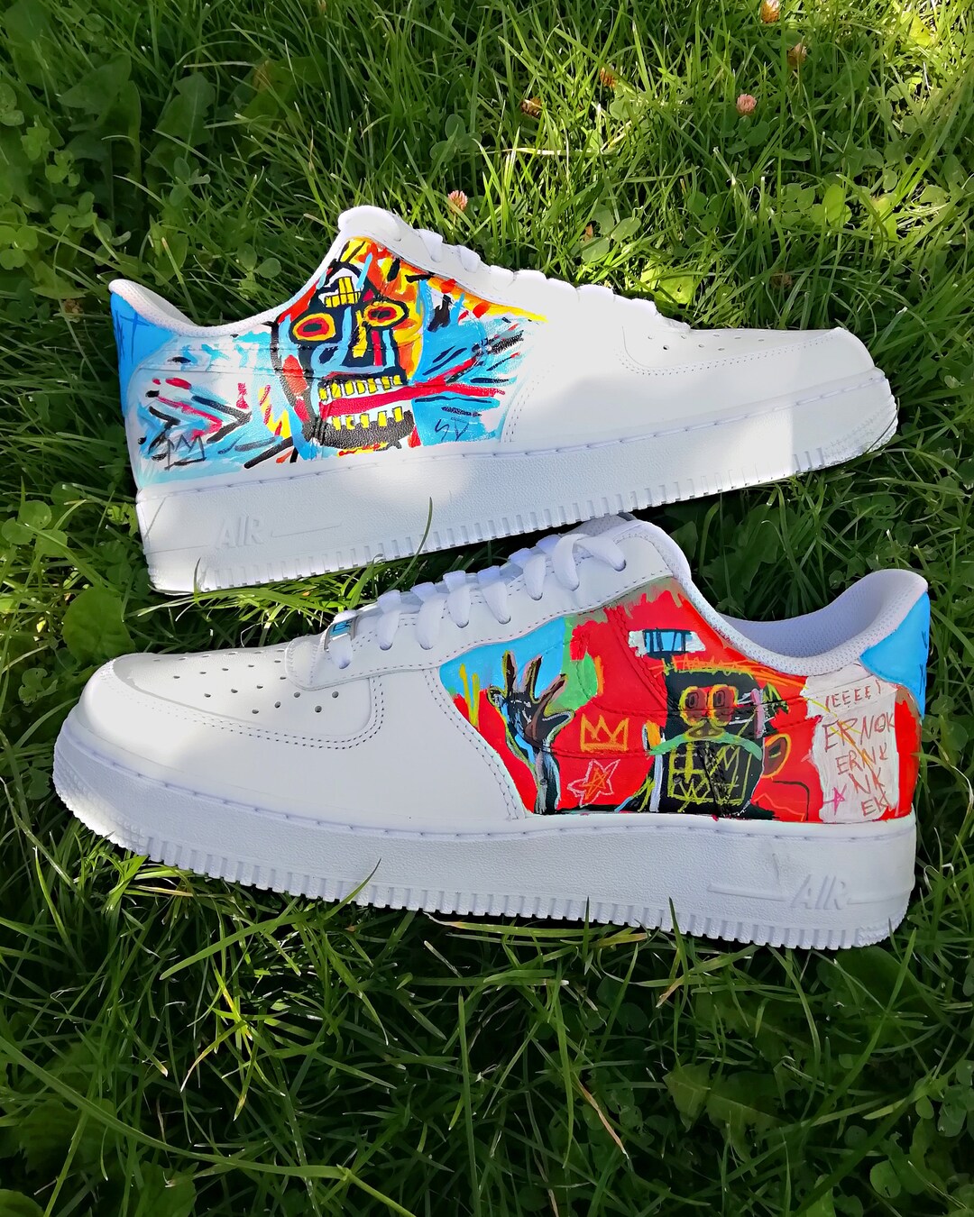Jean Michel BASQUIAT Custom Air Force for Modern Art Lover Hand-painted ...