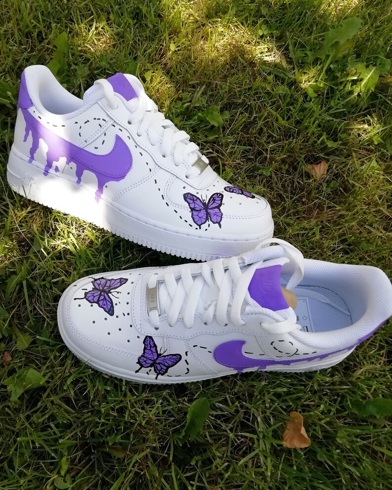 Butterfly Hand-painted Custom Sneakers Personalized - Etsy